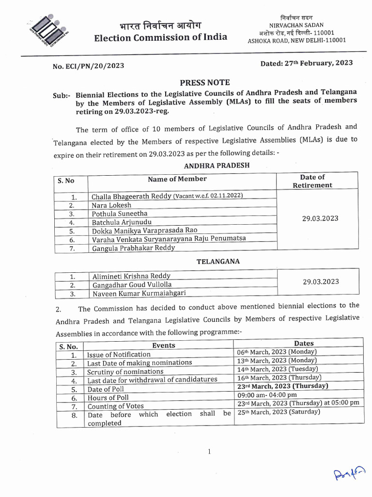 AP-BY MLAs-2023-PN-20 | PDF