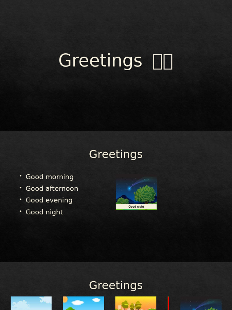 Greetings | PDF