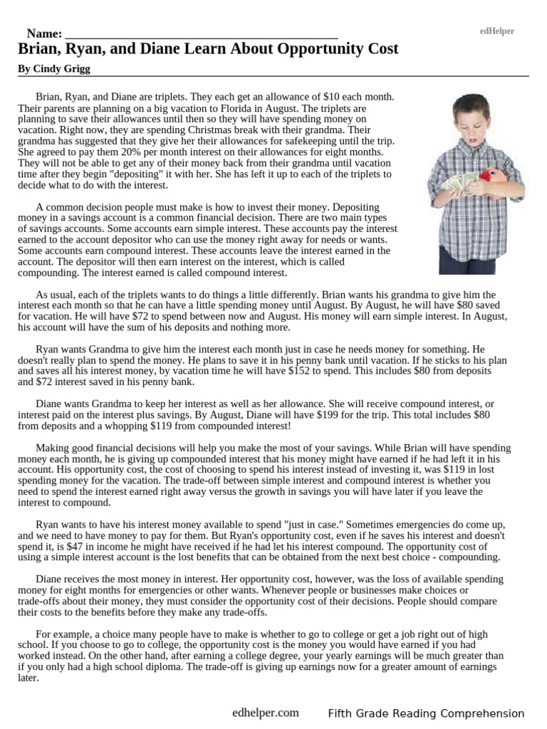 5th Grade Reading Comprehension Worksheets | PDF | Interest | Soil