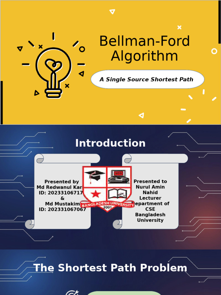 Bellman-Ford Algorithm | PDF | Graph Theory | Computational Problems