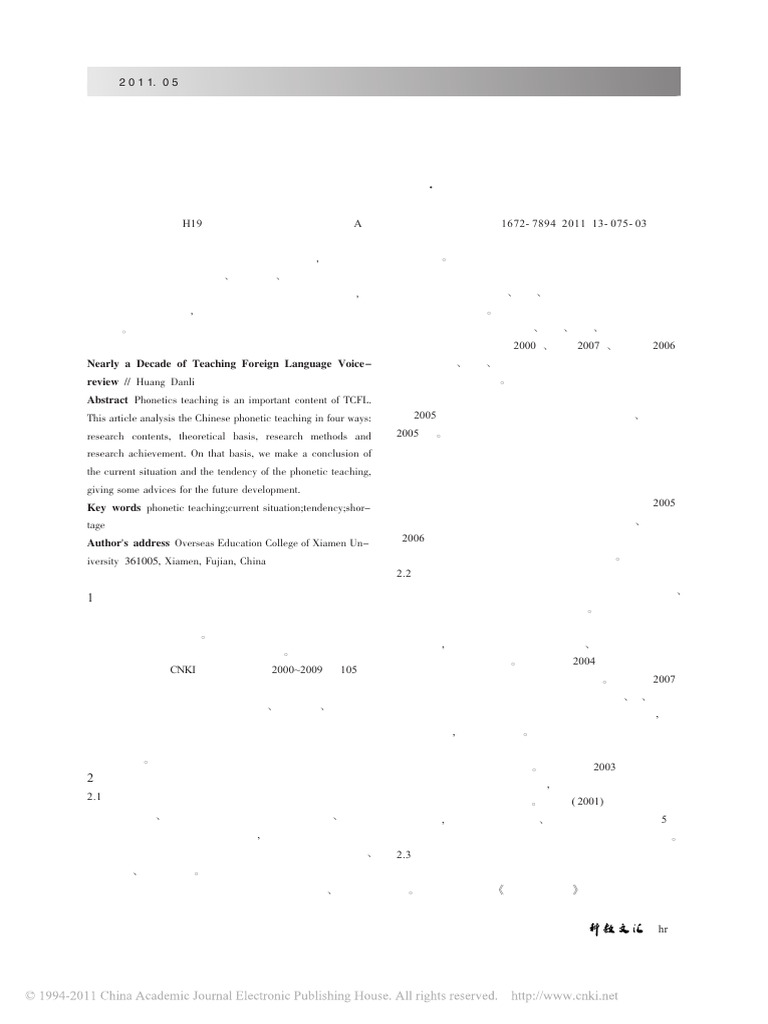 Nearly A Decade of Teaching Foreign Language Voice-Review | PDF