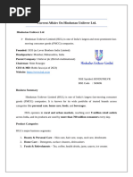 HUL Project Report 2024 25 Final | PDF