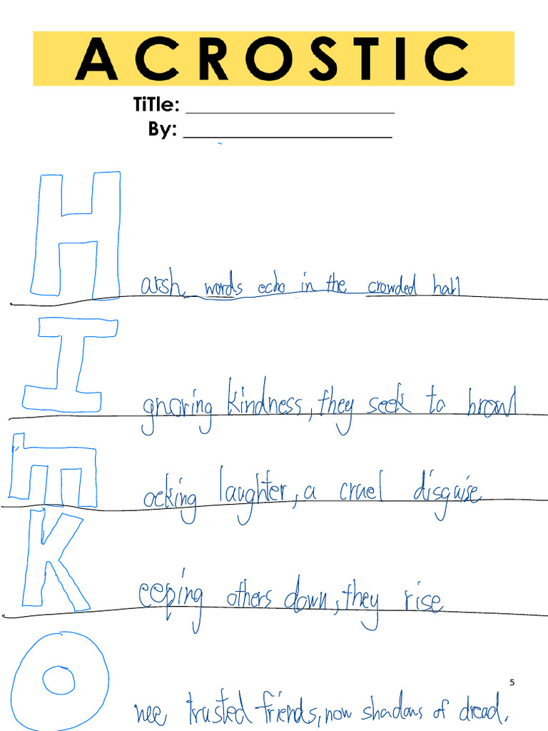 2s18 Chan Chun Hei Jackal 陳俊希 - Ws Js La c5 24-25 Write - Acrostic Poem ...