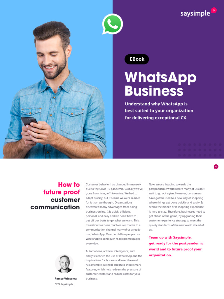 Enhancing CX with WhatsApp Business | PDF | Customer Experience ...
