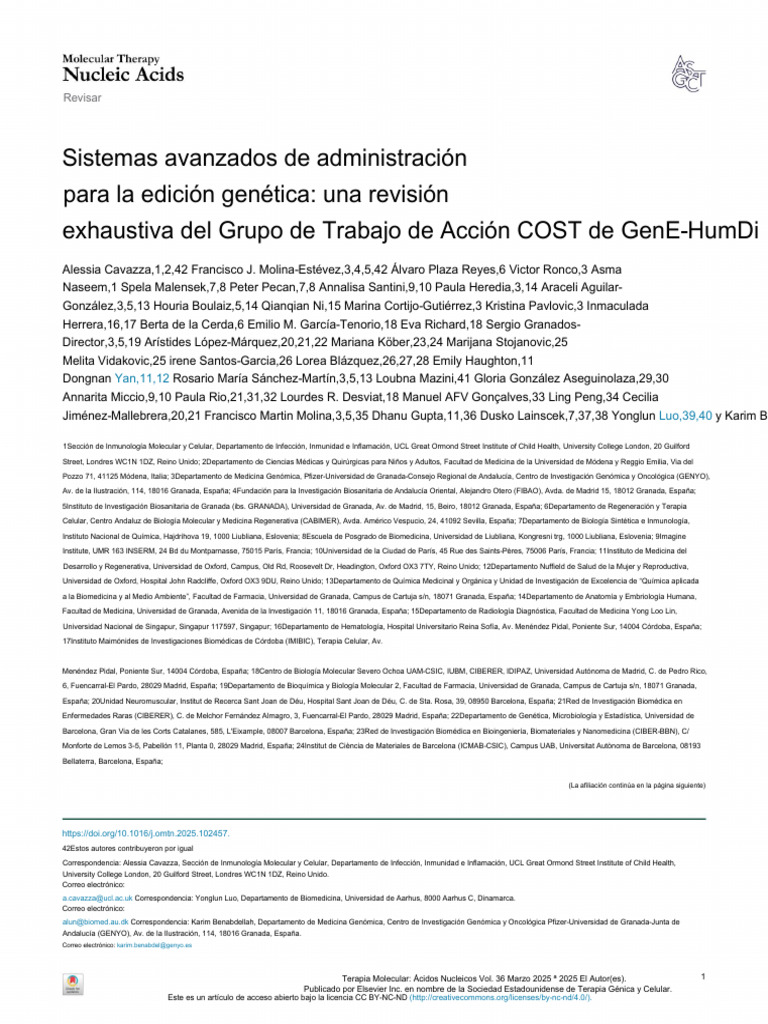 Advanced Delivery Systems For Gene Editing | PDF | Virus | Vector viral