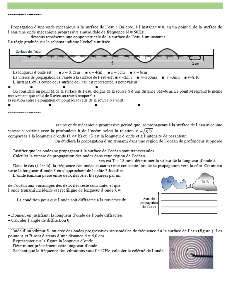 3nb Les Ondes Mécaniques Progressives Périodiques-1 | PDF | Vagues ...