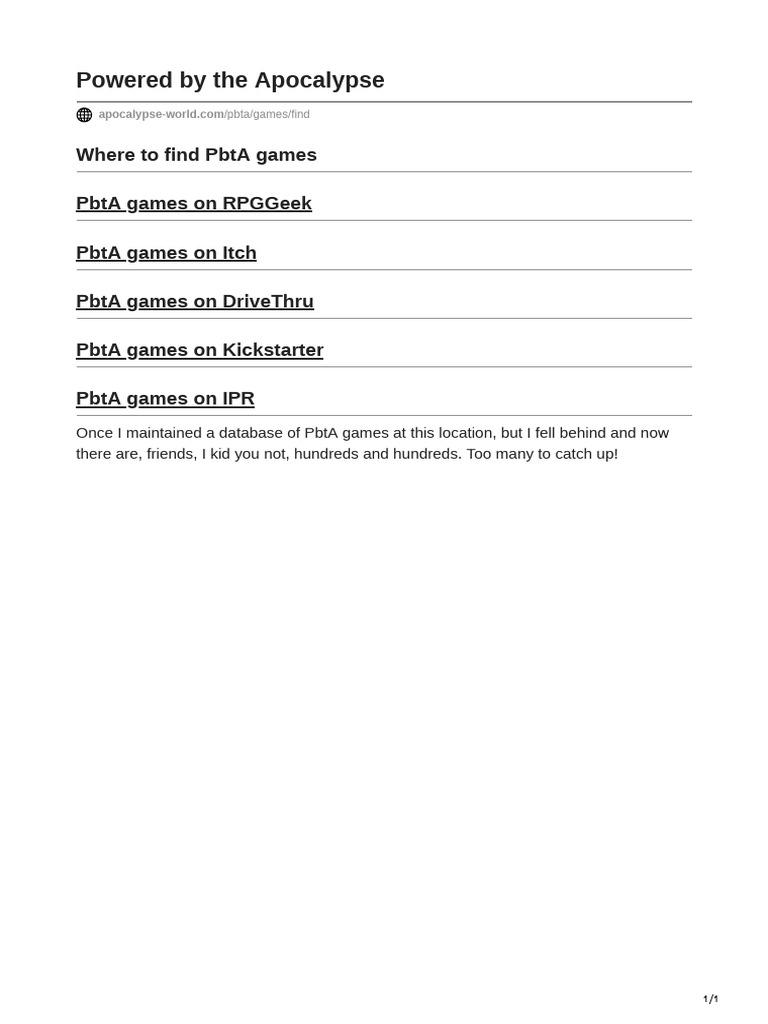 Powered by The Apocalypse | PDF