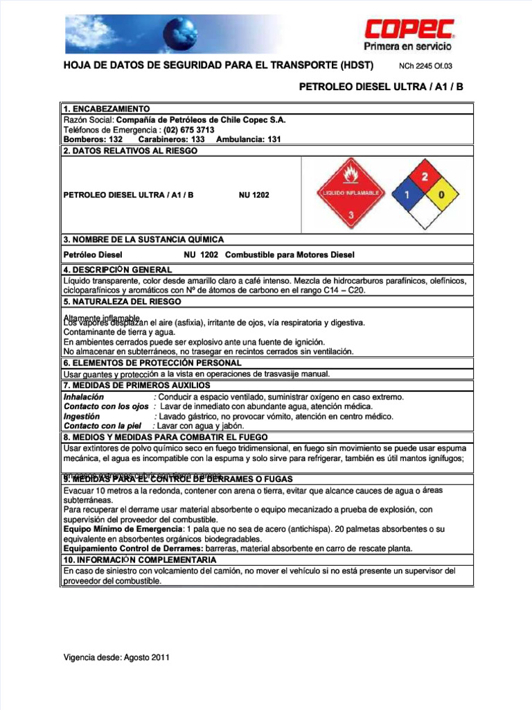PDF HDST Petroleo Diesel Ultra - Compress | PDF | Agua | Petróleo