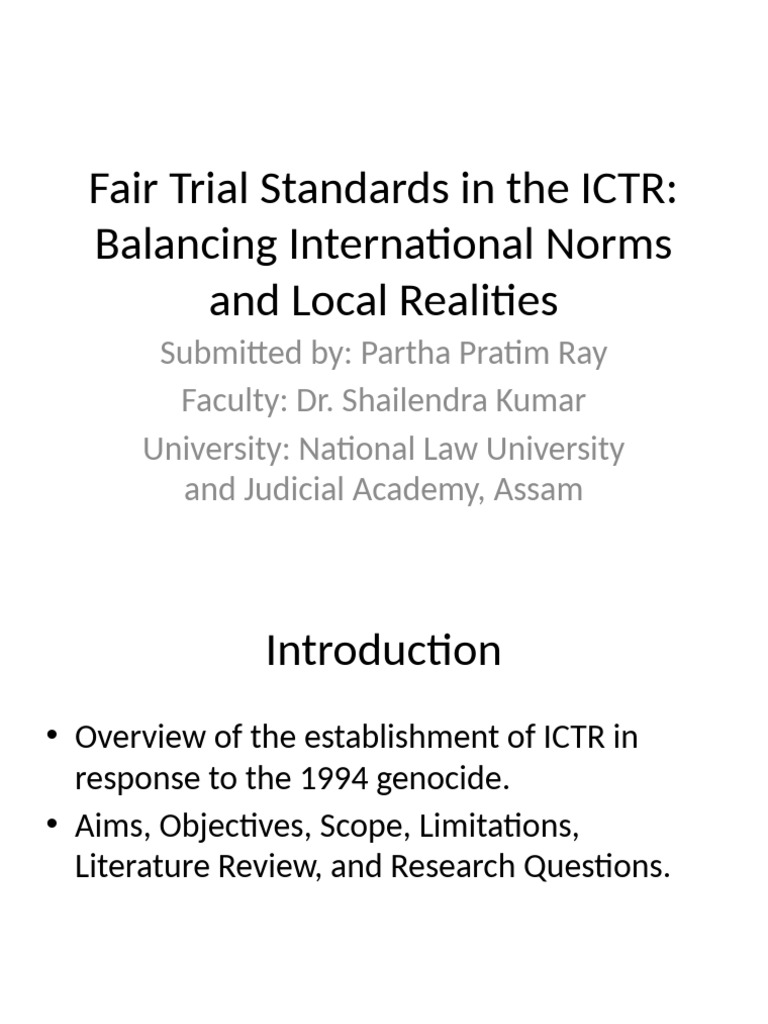 Fair Trial Standards ICTR Presentation | PDF