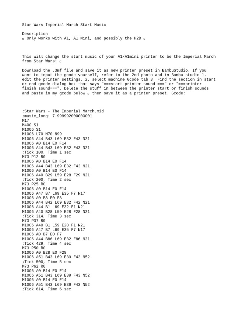 Star Wars Imperial March Start Music | PDF