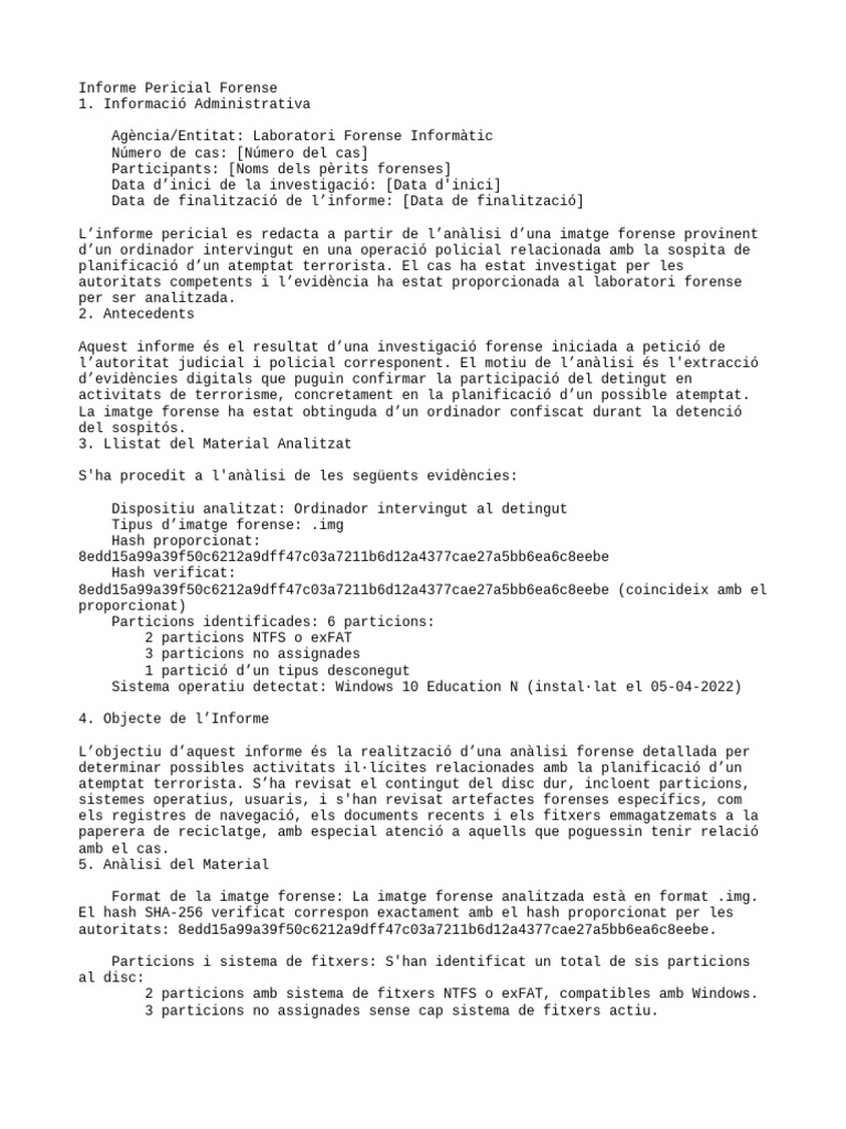 Informe Pericial Forense | PDF