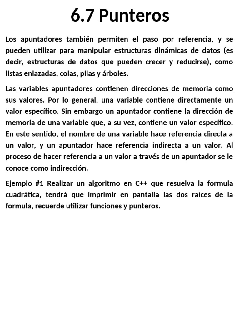 6.7 Punteros | PDF