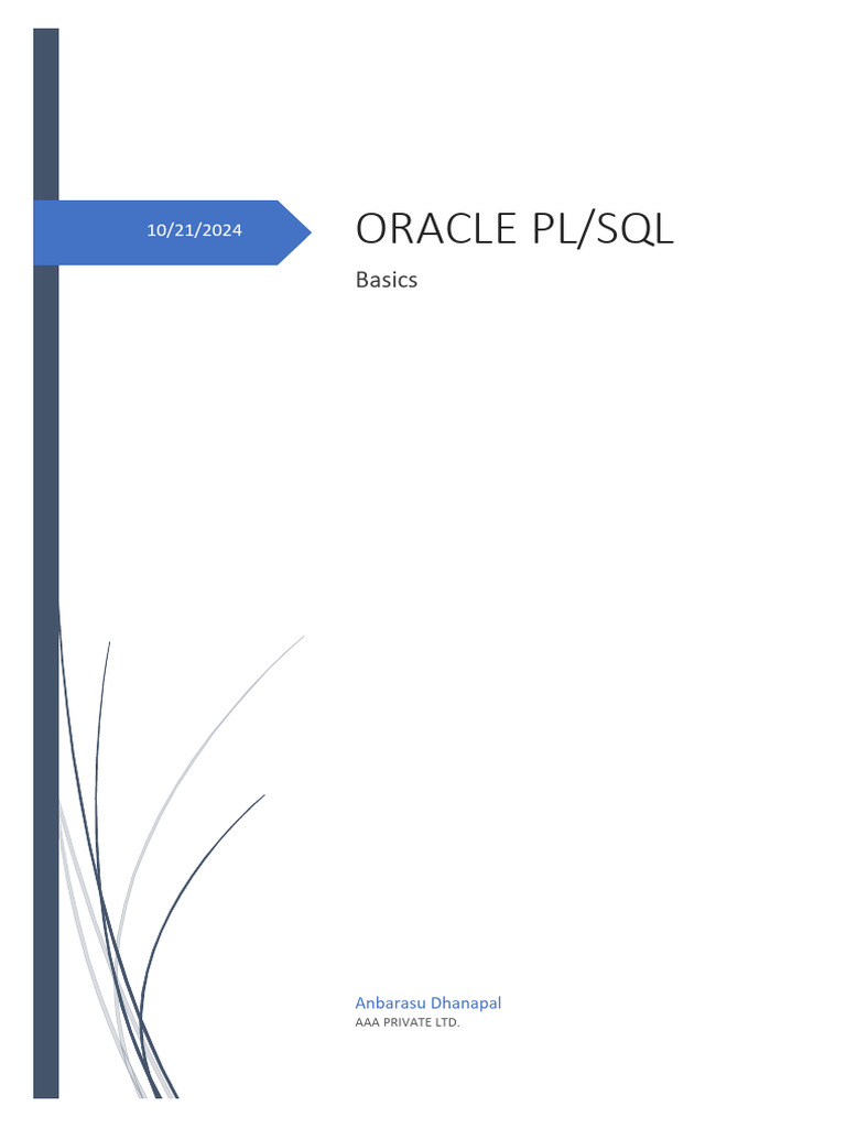 What Is PL | PDF | Pl/Sql | Control Flow