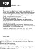 Geography IGCSE 0460 Coast Notes | PDF | Coast | Shoal
