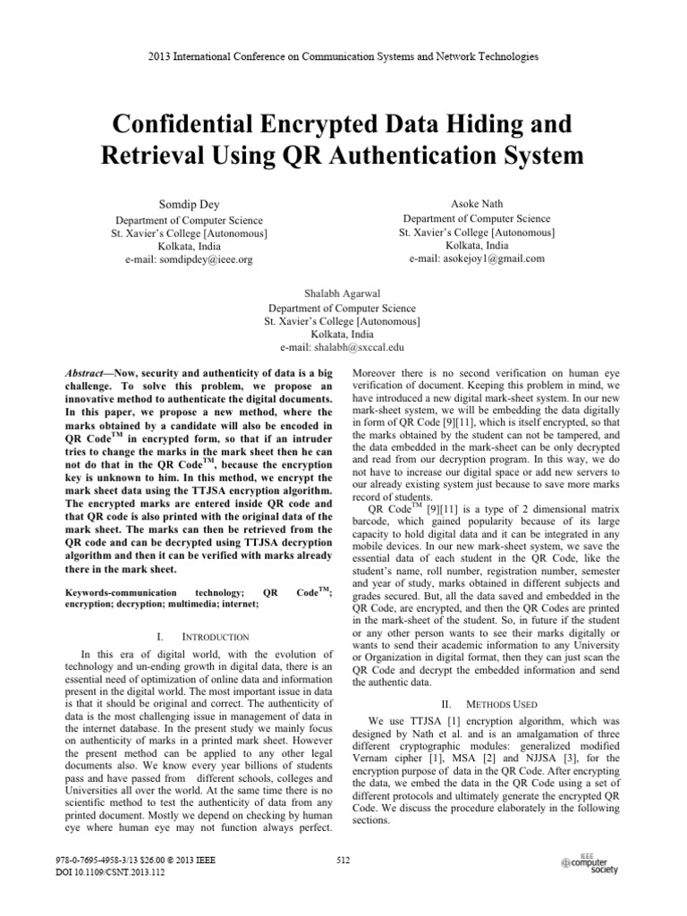 Confidential Encrypted Data Hiding and R | PDF | Encryption | Cryptography