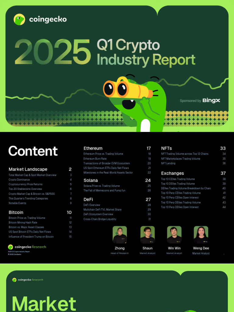 CoinGecko 2025 Q1 Crypto Industry Report | PDF | Cryptocurrency | Market (Economics)