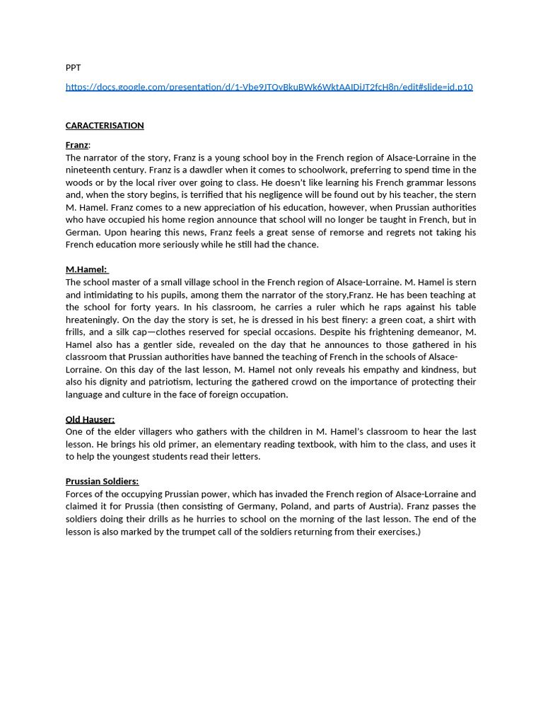 Hauser's Last Lesson Primer | PDF | Learning