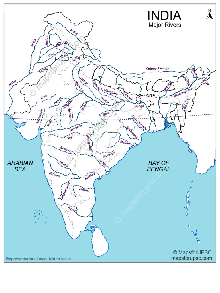 Indian Rivers Maps | PDF