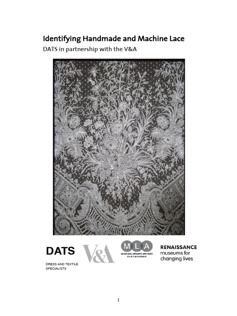 Identifying Handmade Lace and Machine Lace | PDF | Lace | Embroidery
