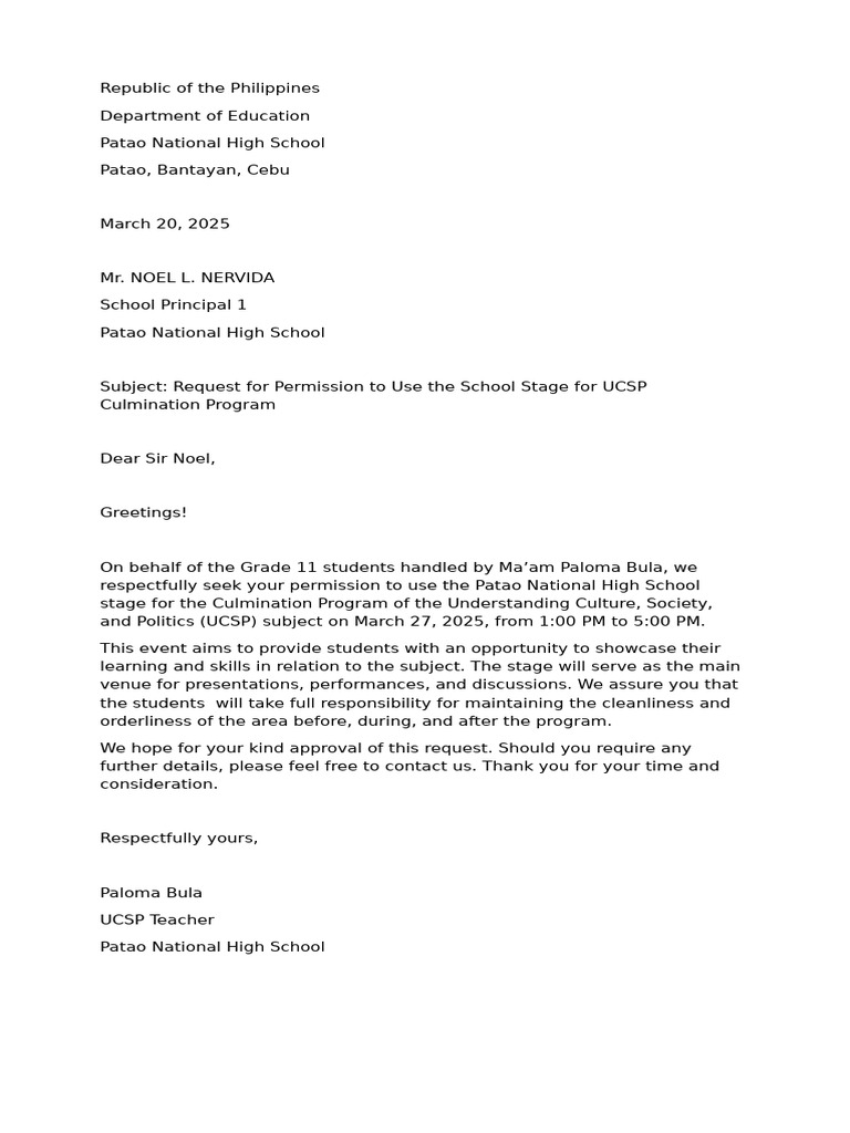 Permission Letter | PDF
