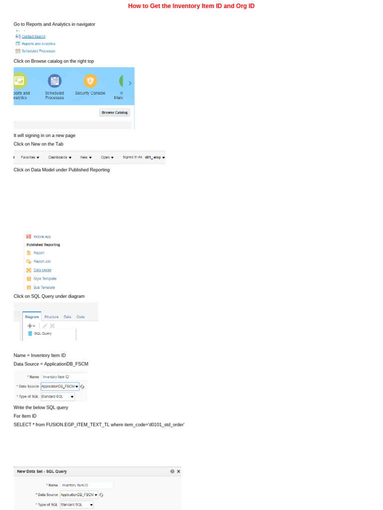 04_How to Identify Org ID and Item ID | PDF
