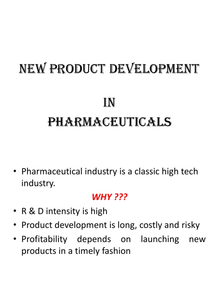 New Product Development IN Pharmaceuticals | PDF | New Product ...