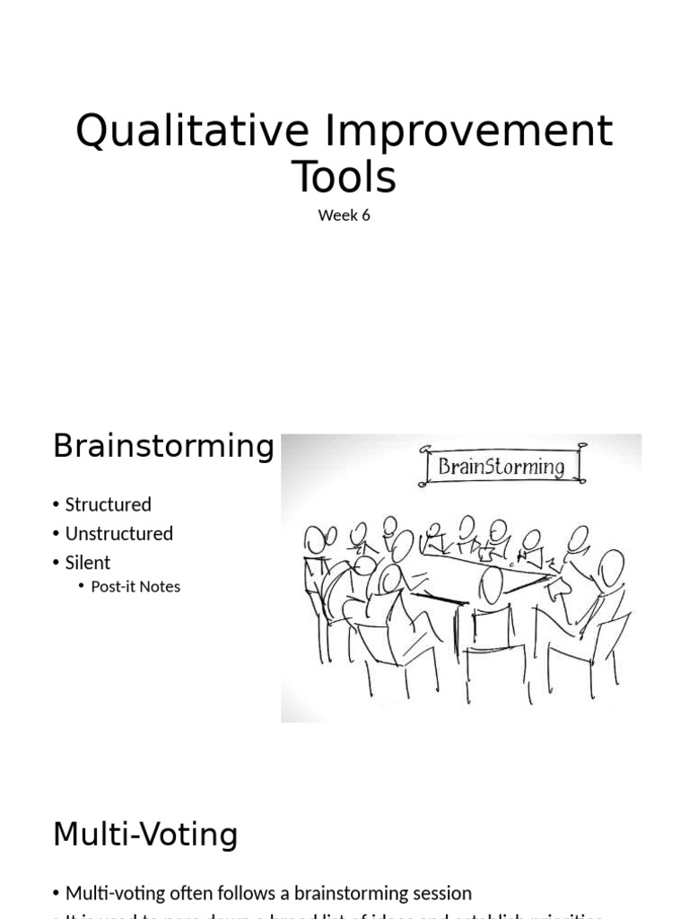 Qualitative Improvement Tools | PDF