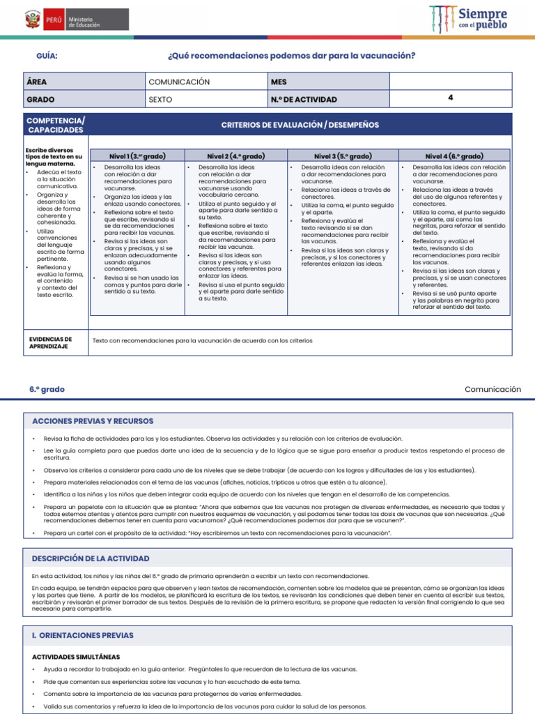 CHP Ebr Primaria Urbano Refuerzo Orientaciones 01 2 | PDF | Cognición | Aprendizaje
