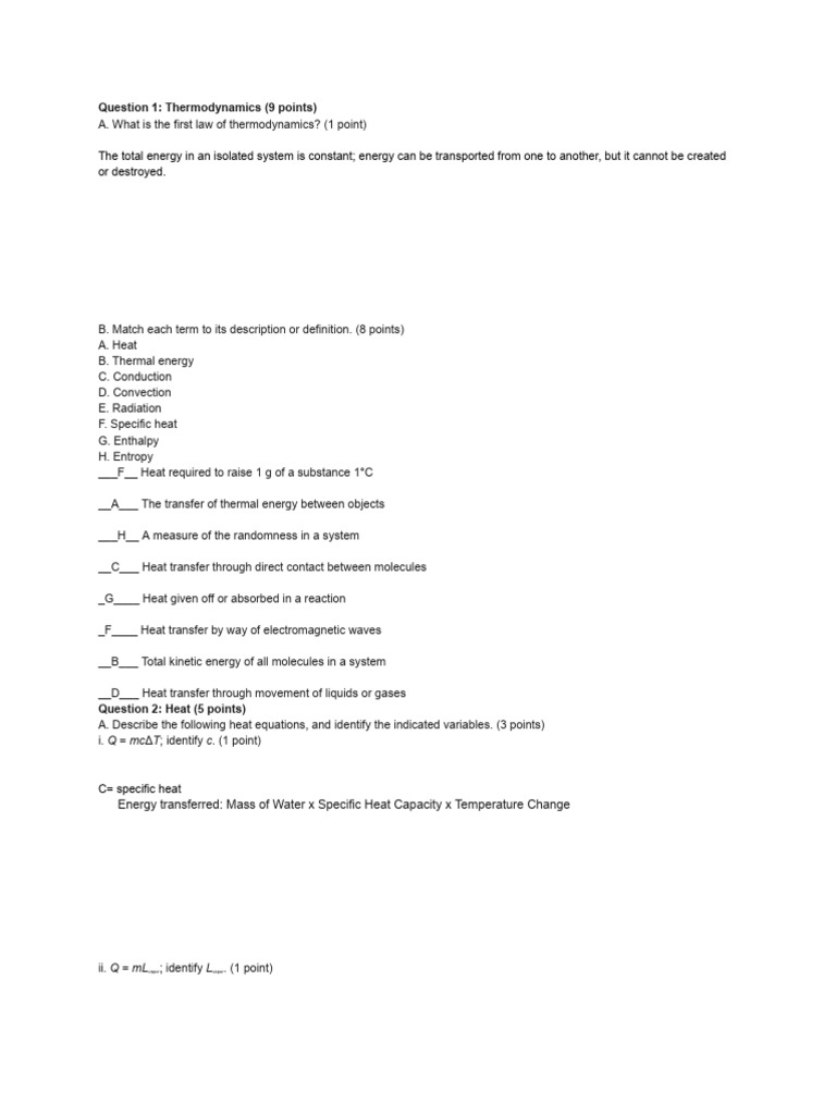 Unit 3 Practice Sem 2 | PDF | Heat | Enthalpy