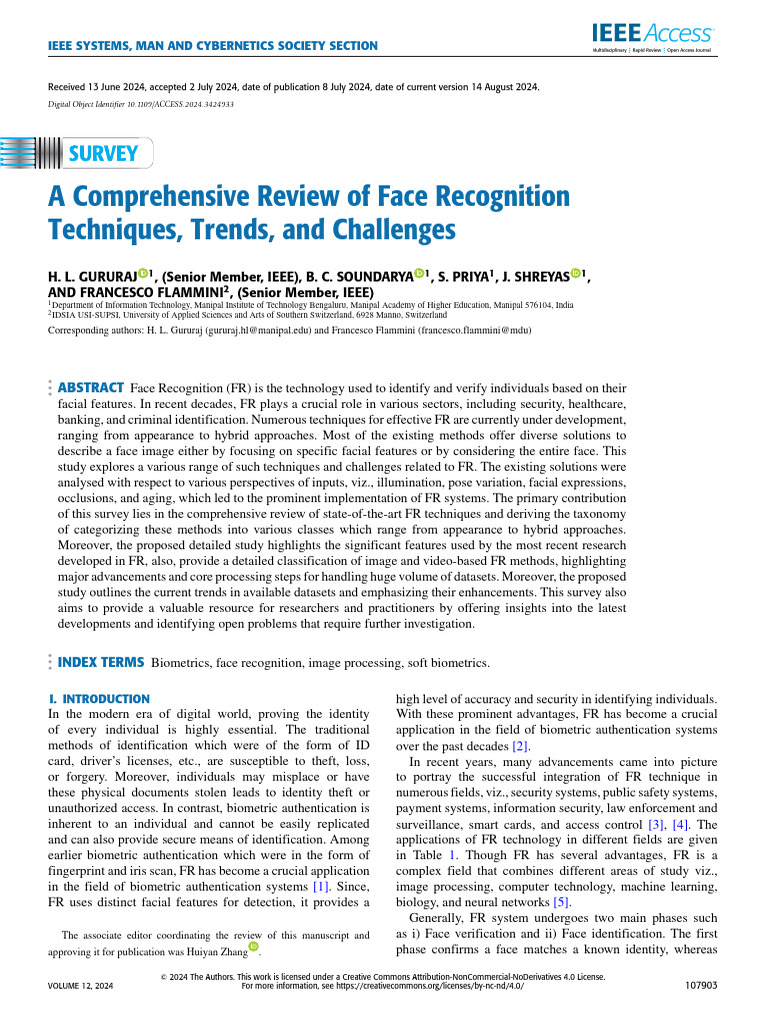 A Comprehensive Review of Face Recognition Techniques Trends and ...