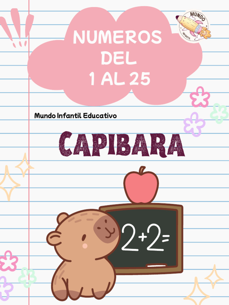 Capibara - Trazo Numeros 1-25.mundo Infantil Educativo 20250208 081145 ...