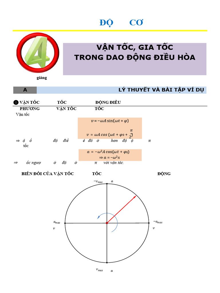 DAO ĐỘNG CƠ VẬN TỐC - GIA TỐC (2K8 - ĐỀ) | PDF