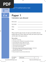 2024 SATs Paper 3: Reasoning | PDF | Mathematics
