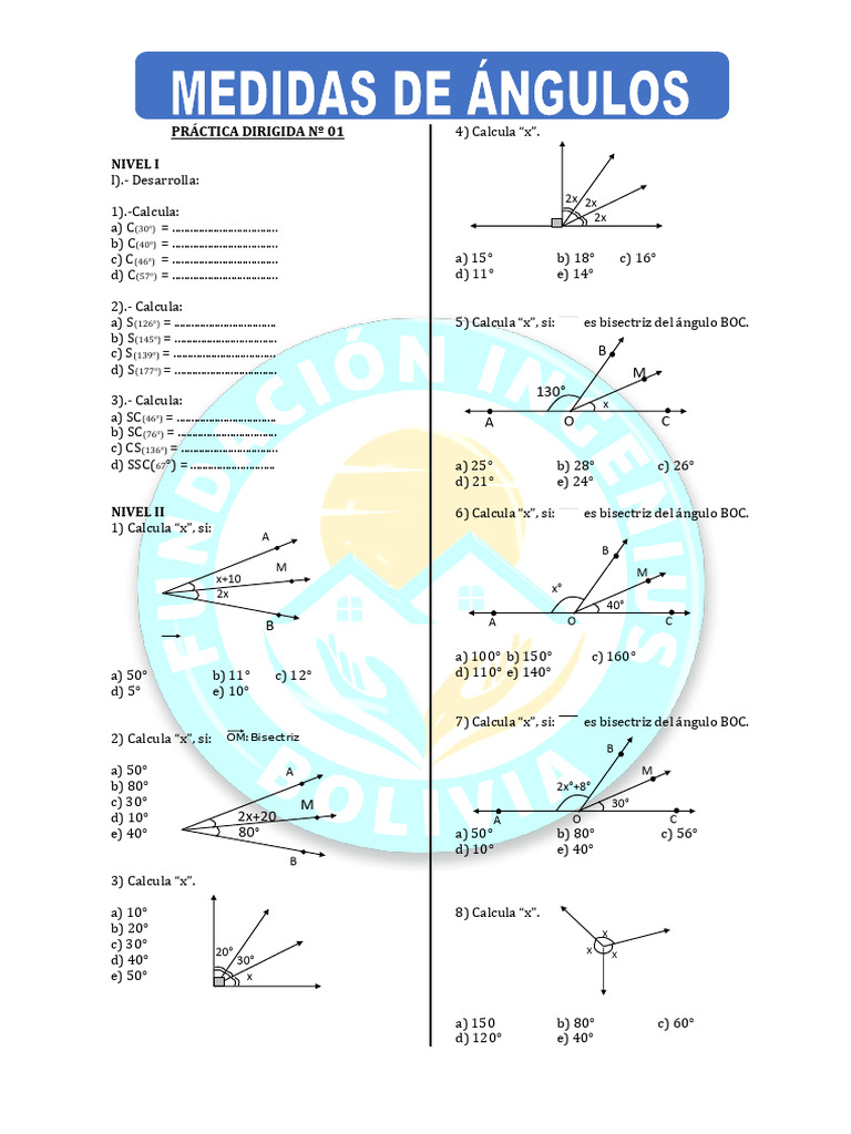 Práctica 1 Medidas de Ángulos | PDF | Ángulo | Geometría