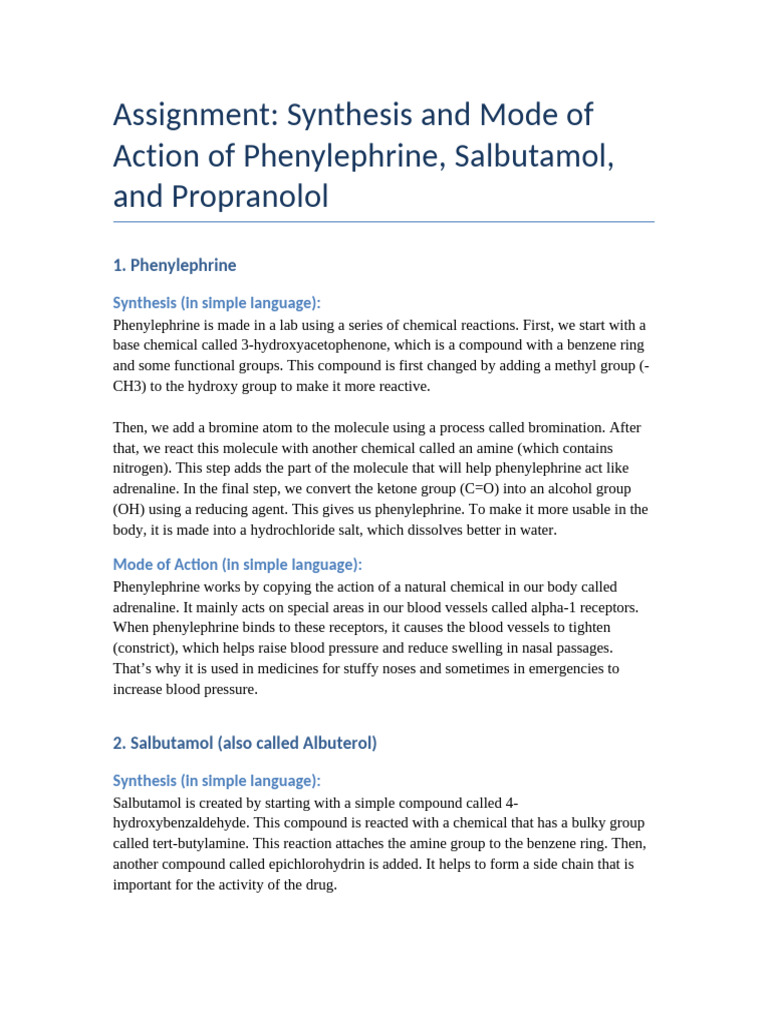 Simple Language Synthesis and Mode of Action | PDF | Respiratory Tract