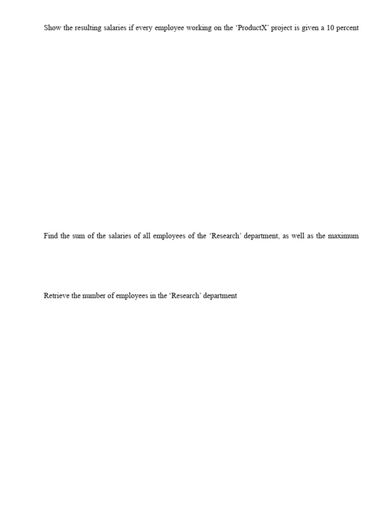Company Database Query | PDF | Salary | Computing