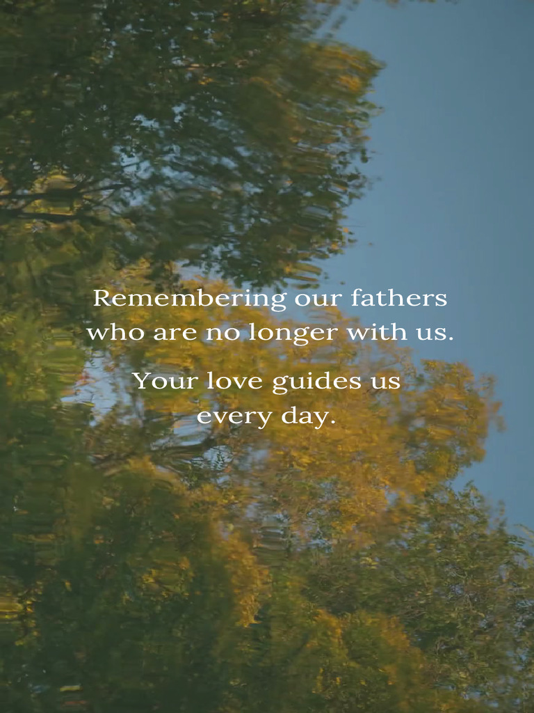 Neutral Calming Remembrance Animated Father's Day Instagram Story | PDF