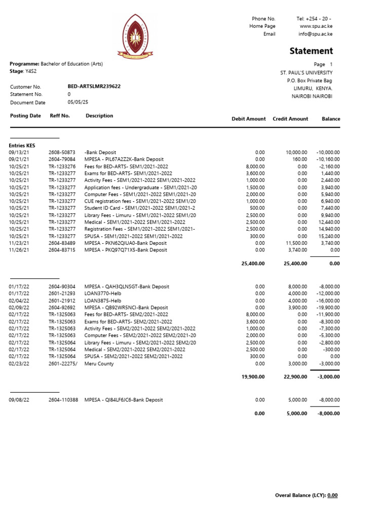 Fees Statement Bed Artslmr239622 | PDF | Financial Technology | Finance ...