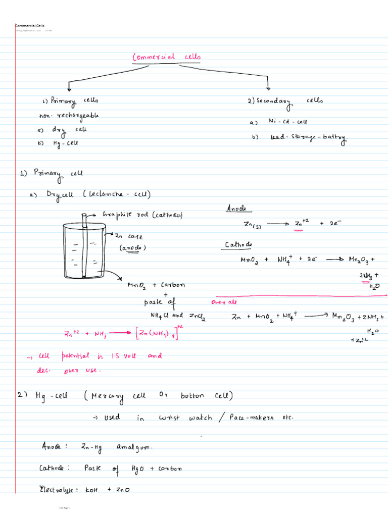 Commercial Cells and Corrosion | PDF