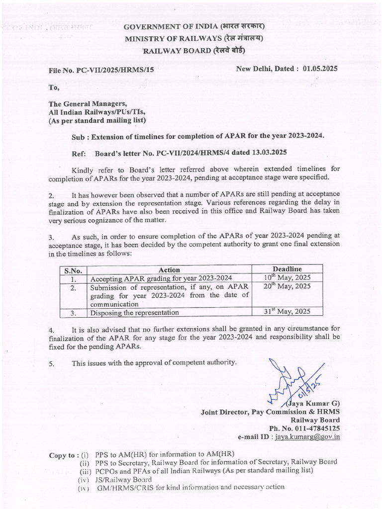 Extensionof Timeline For Apar of 2023-2024 | PDF