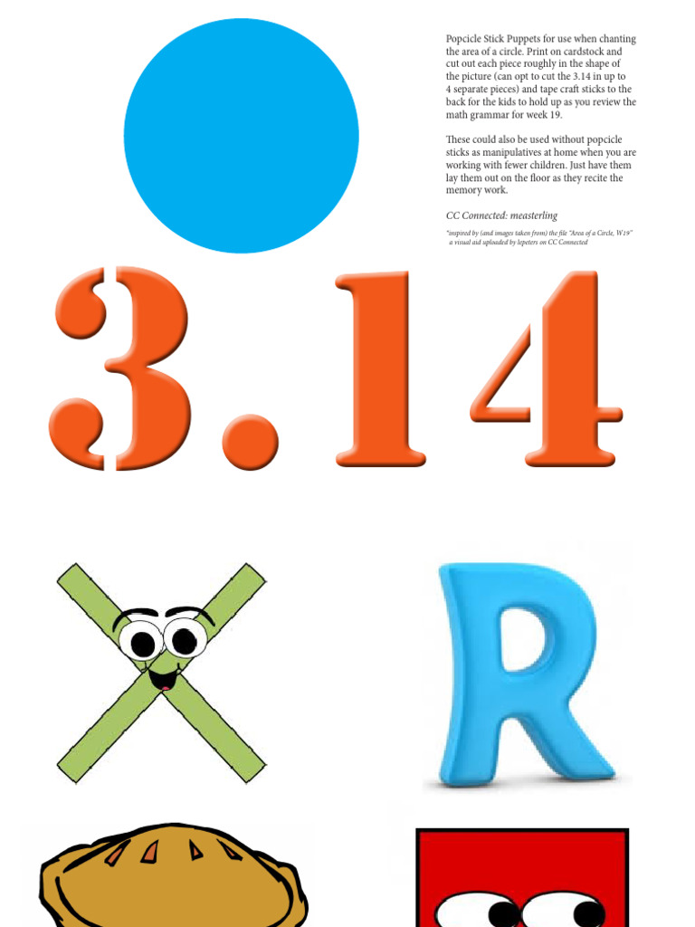 3.14 Circle Area Puppets for Kids | PDF