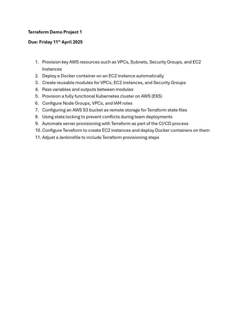 Terraform Demo Project 1 | PDF
