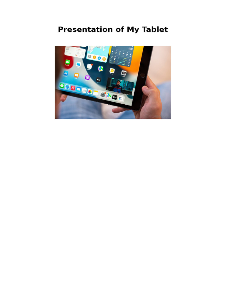 Presentation of My Tablet | PDF