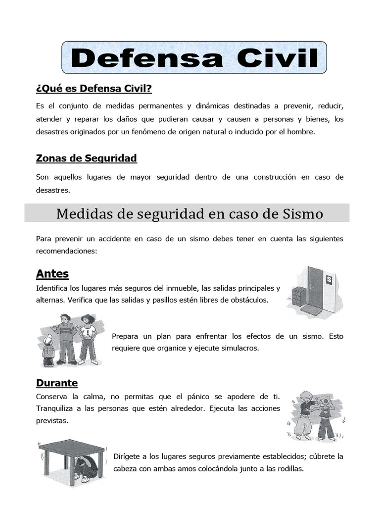 Tema 6º DEFENSA CIVIL | PDF | Temblores | Defensa Civil