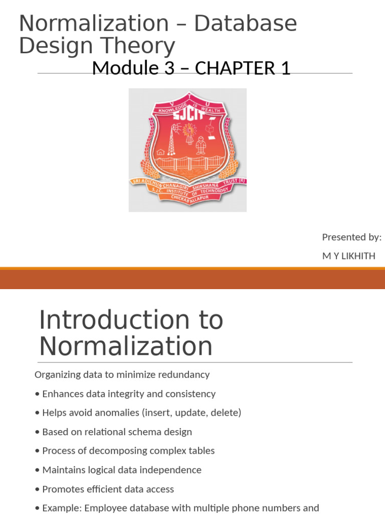 Normalization Module3 Presentation | PDF | Information Technology ...