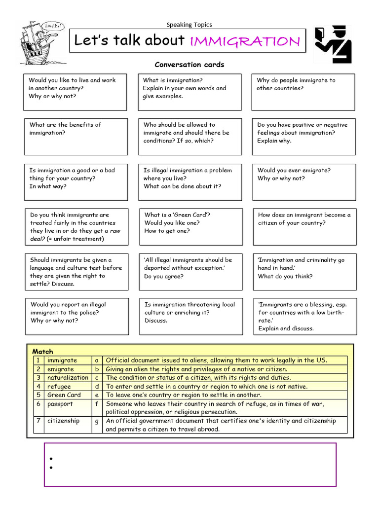 Conversation 6. Immigration | PDF | Immigration | Citizenship