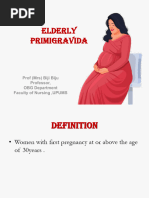 Elderly Primigravida | PDF | Pregnancy | Childbirth