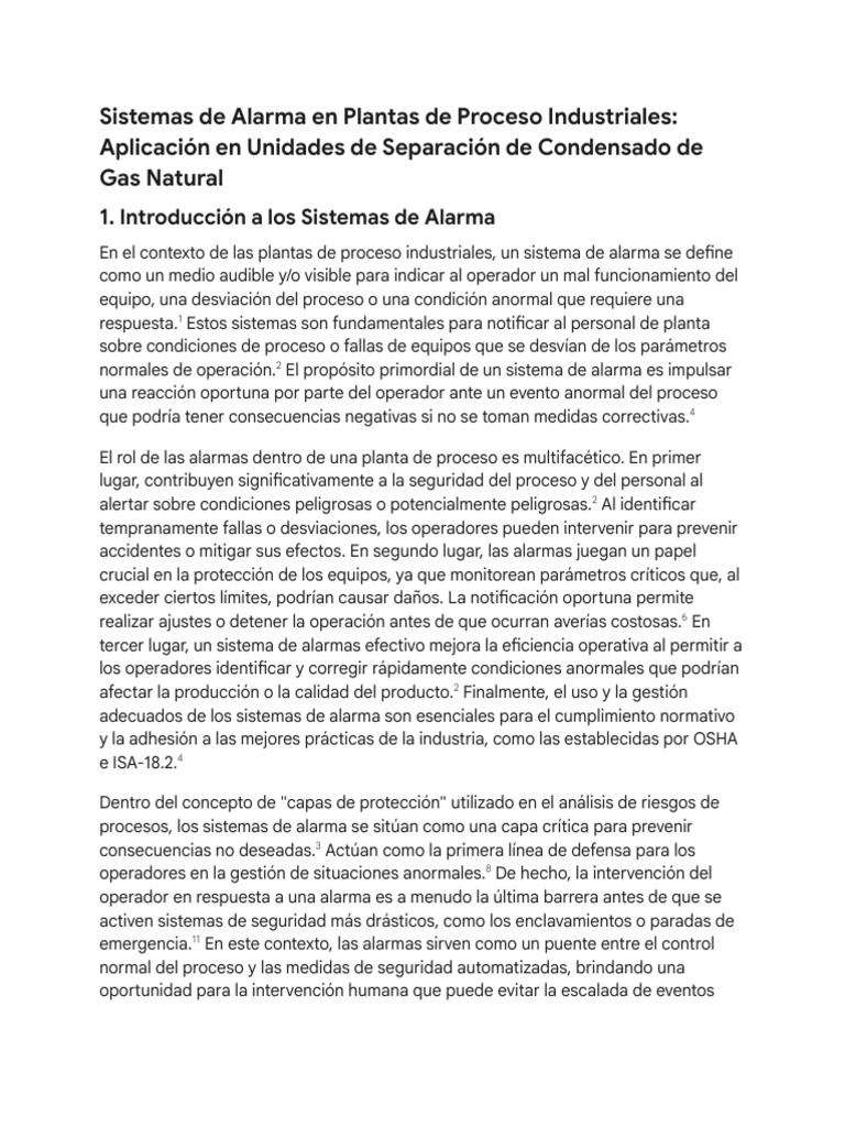 Informe Gemini DOC - Sistemas de Alarma en Plantas de Proceso ...