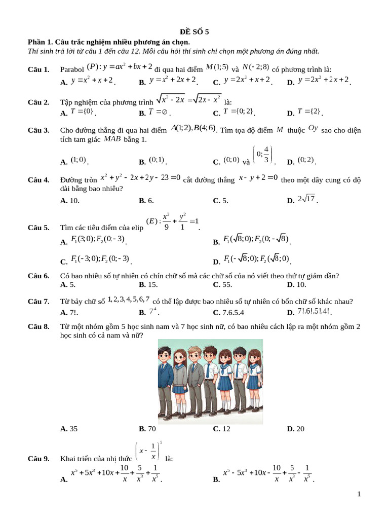 De So 5-HK2-TOAN 10-kntt | PDF