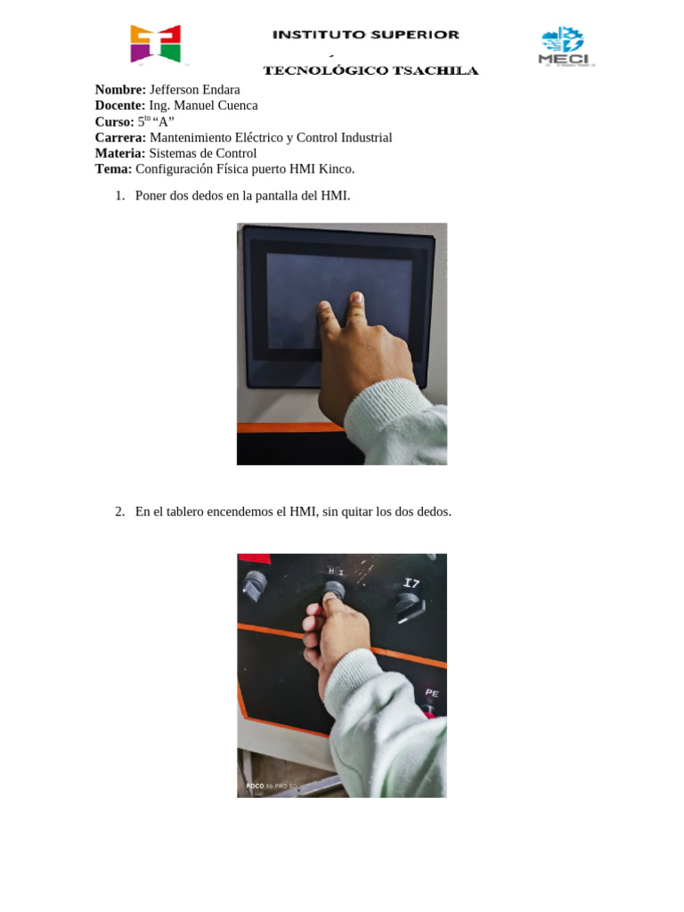 Manual Fisico Puerto HMI Kinco | PDF